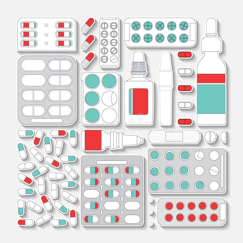 First aid kit with shadow stock illustration. Illustration of hospital ...