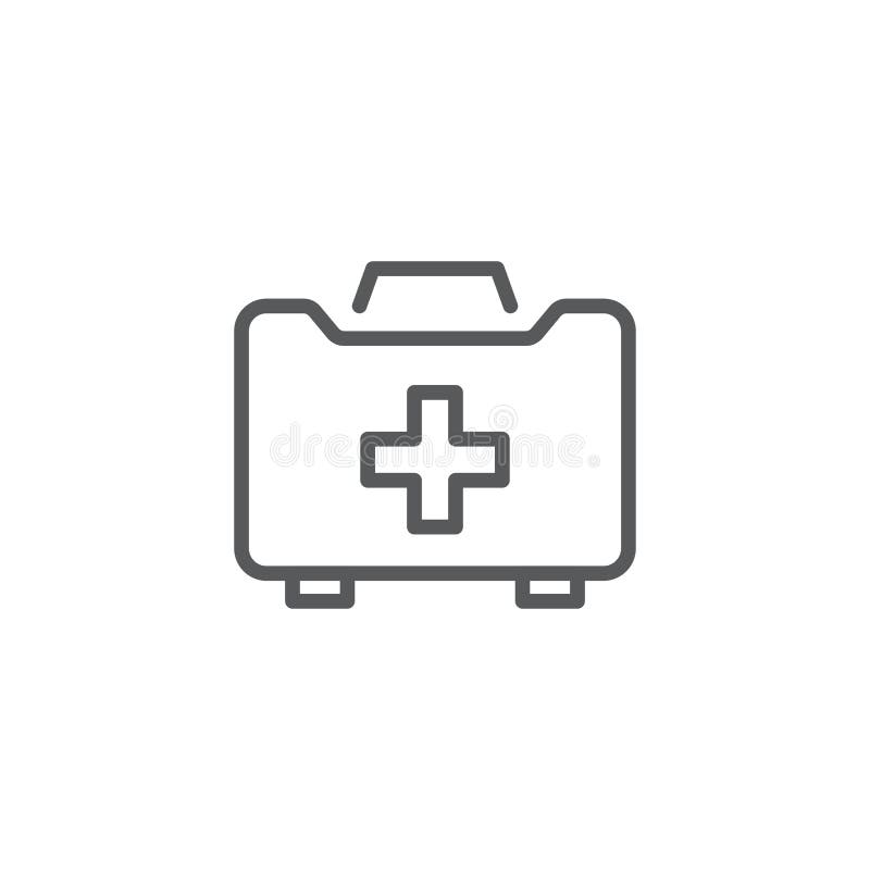 First Aid Kit Vector Icon Symbol Health Isolated on White Background ...