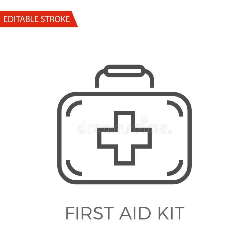 First Aid Kit Vector Icon stock vector. Illustration of icon - 98736876
