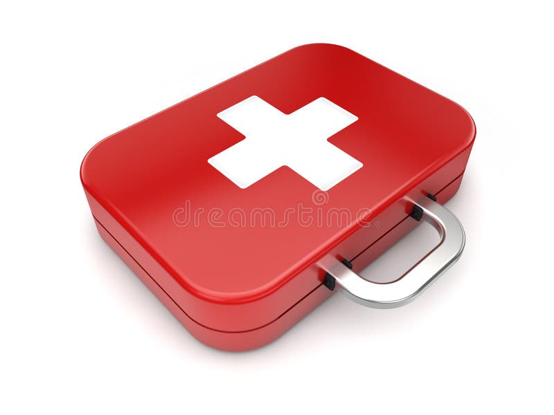 3d tooth and frist aid kit stock illustration. Illustration of cartoon ...