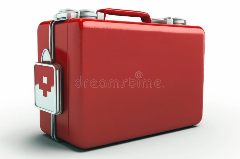 First Aid Kit on White Background. Generative AI Stock Illustration ...