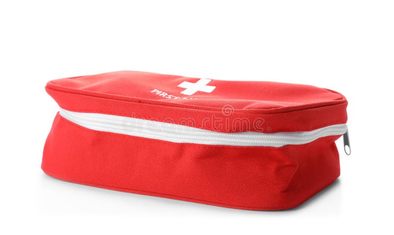 First Aid Kit on White Background Stock Photo - Image of therapy ...