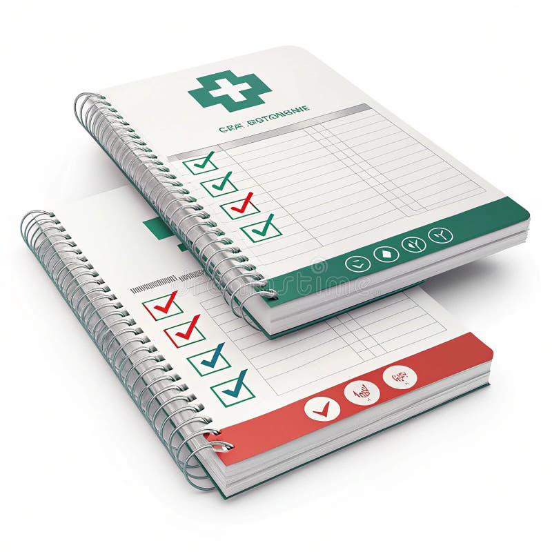 First Aid Manual with Step-by-step Guides Stock Illustration ...