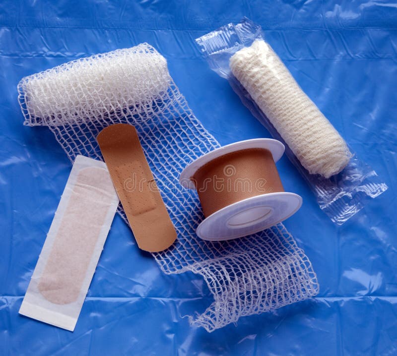 First aid material. stock image. Image of health, tape - 111576063