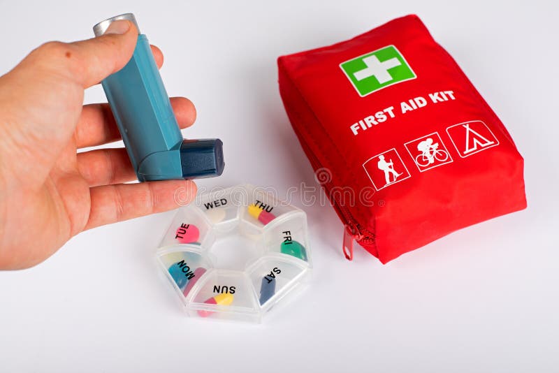 First aid medical kit stock photo. Image of painkiller - 236422154