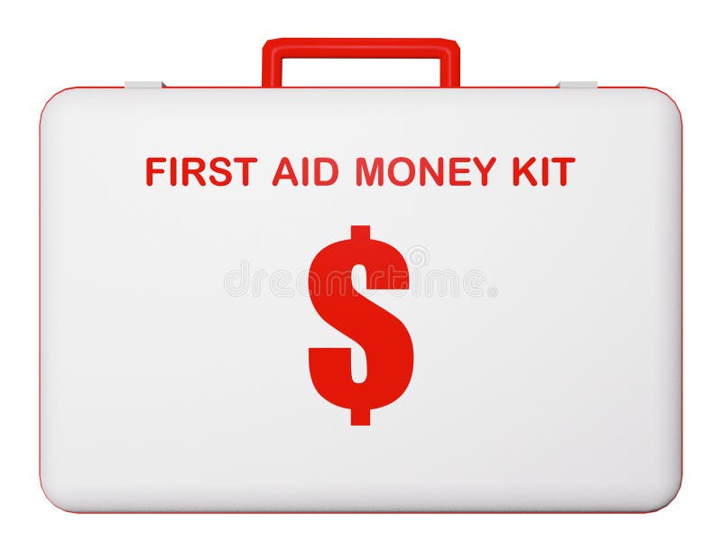 First Aid Money (dollar) Kit. Stock Illustration - Illustration of ...