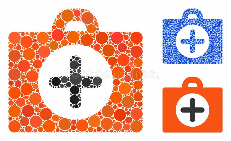 First Aid Mosaic Icon of Round Dots Stock Illustration - Illustration ...