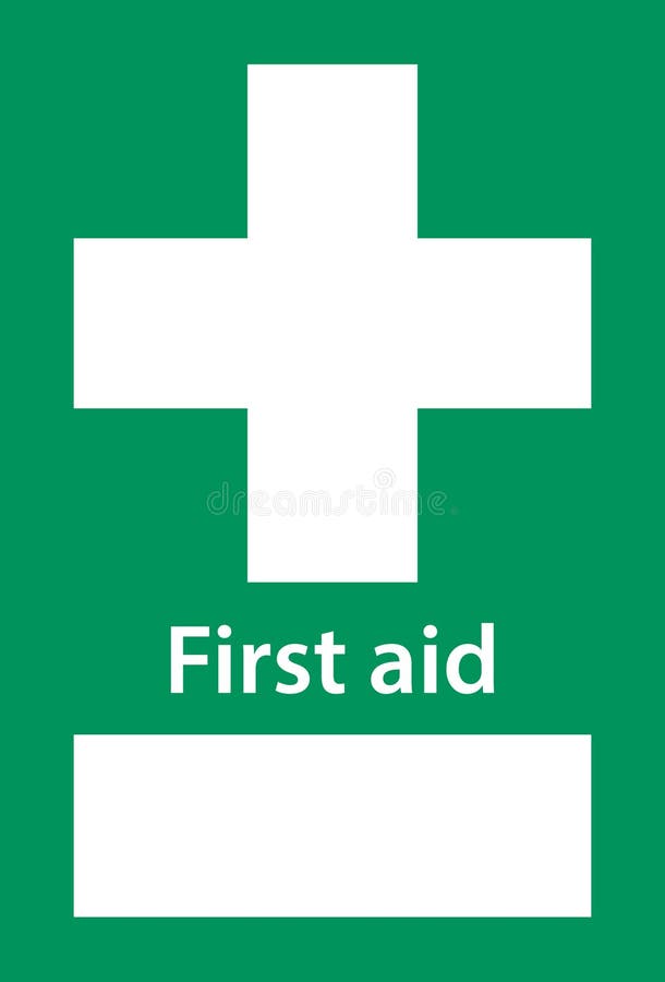 First Aid Post Box Point Green Sign Stock Illustration - Illustration ...