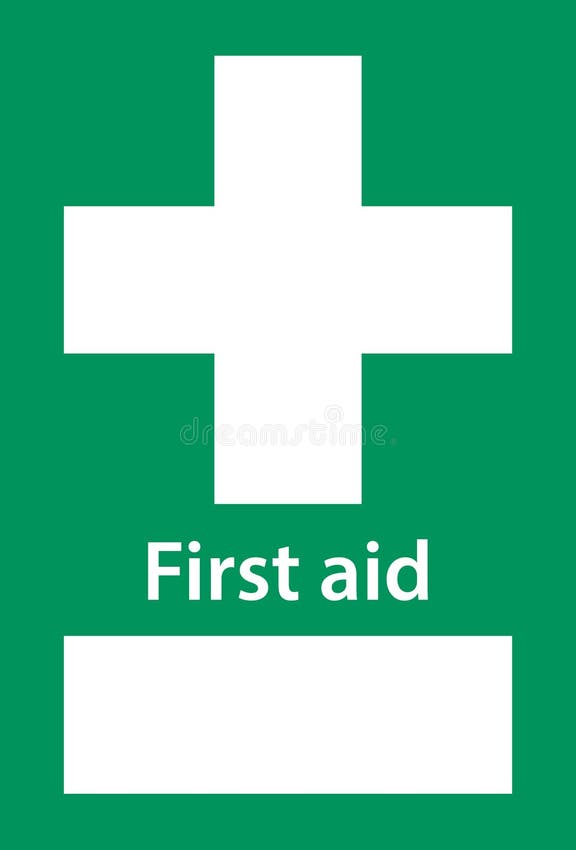 First Aid Post Box Point Green Sign Stock Illustration - Illustration ...