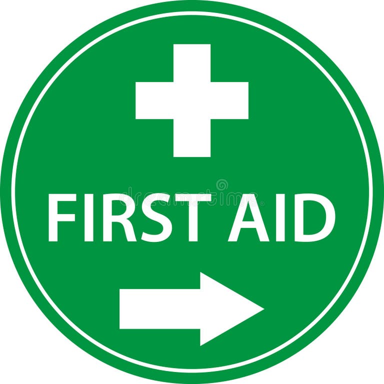 First Aid Post Box Point Green Sign Stock Illustration - Illustration ...