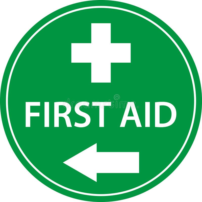First Aid Post Box Point Green Sign Stock Vector - Illustration of ...