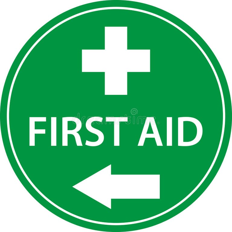 First Aid Post Box Point Green Sign Stock Vector - Illustration of ...