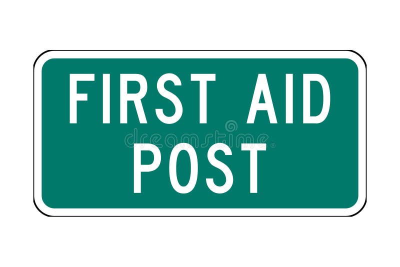 First aid post sign icon stock illustration. Illustration of ...