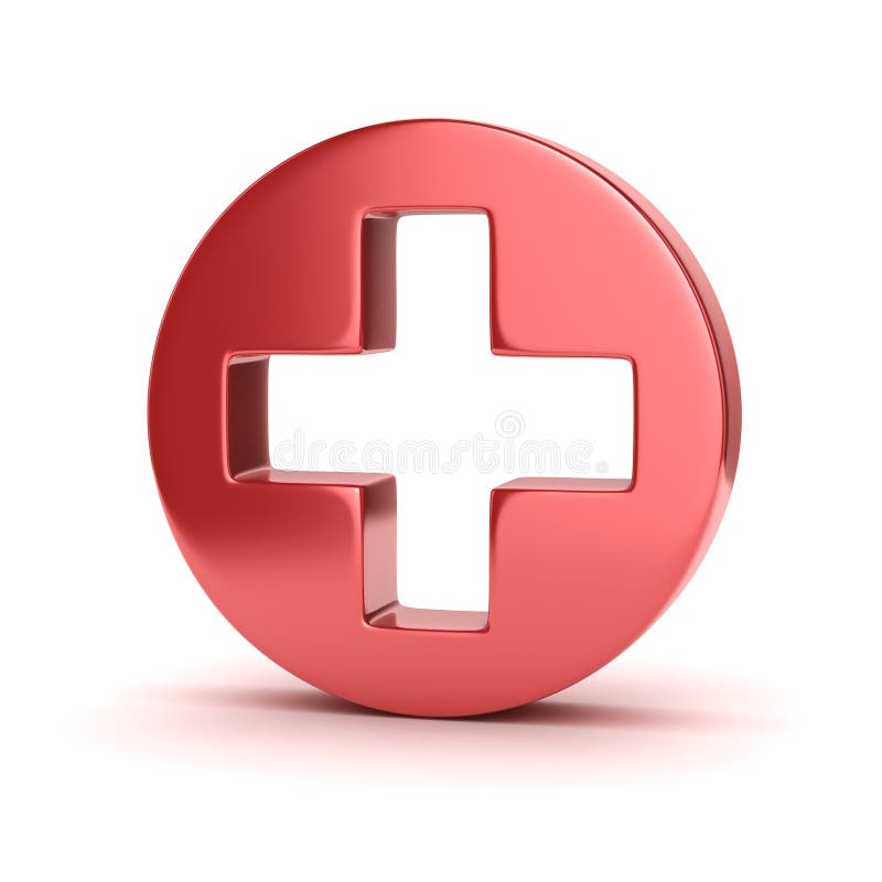 First Aid Red Cross 3d Icon Stock Illustration - Illustration of health ...