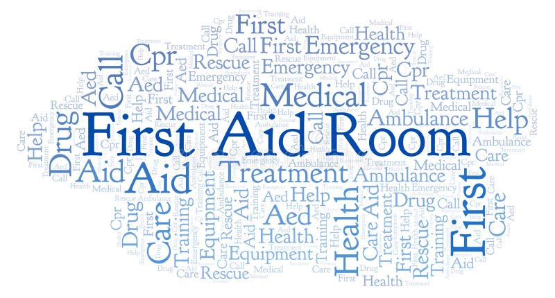 First Aid Room Word Cloud, Made with Text only. Stock Illustration ...