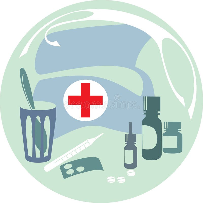 First-aid set stock vector. Illustration of injecting - 7653683