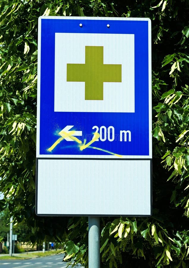 First aid sign stock image. Image of copy, blue, tree - 59497085