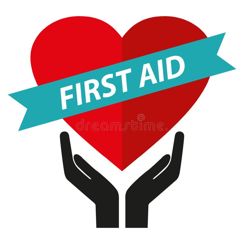 First aid sign on white stock image. Illustration of rescue - 403235881