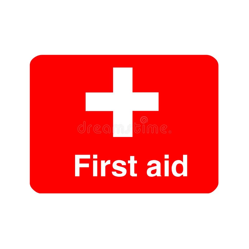 First Aid Sign with a White Background Stock Illustration ...