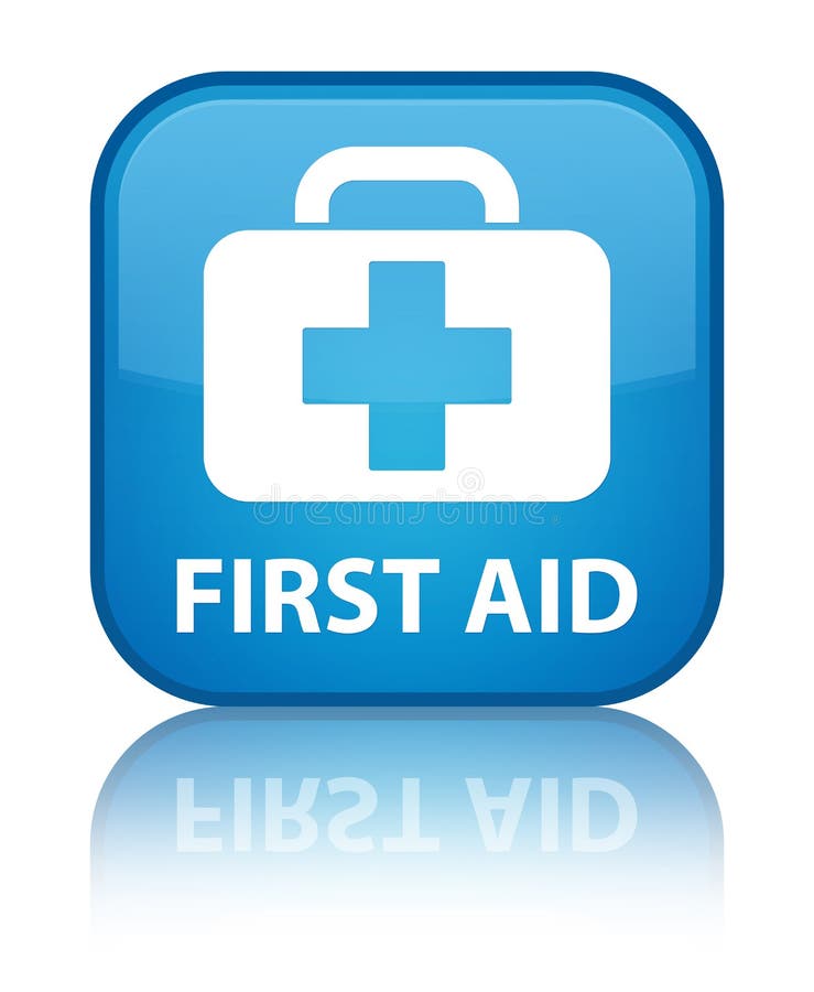 First Aid Special Cyan Blue Square Button Stock Illustration ...