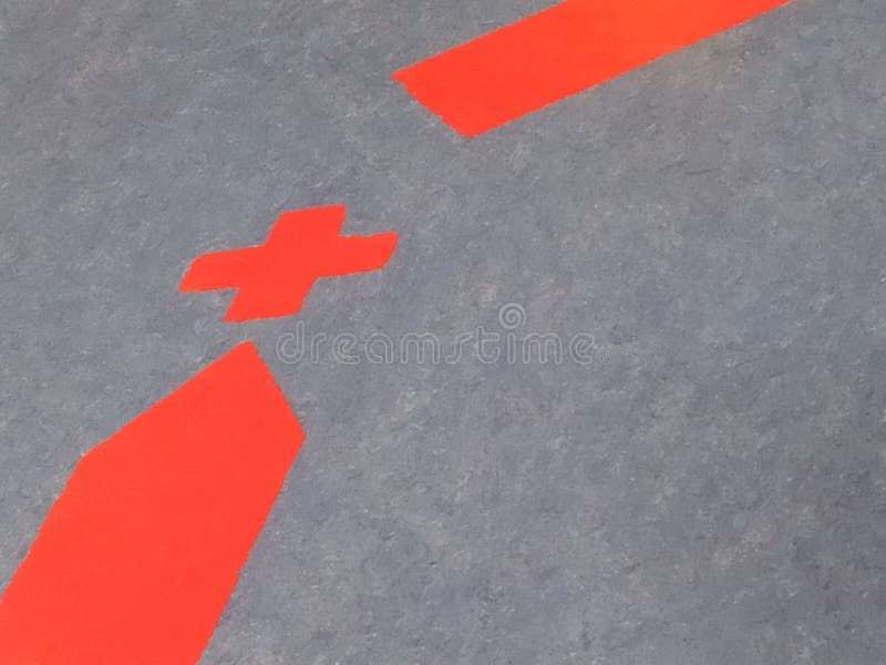 First Aid Symbol with Direction Arrow, Background. Stock Photo - Image ...