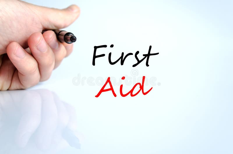 First aid text concept stock image. Image of medication - 88257389