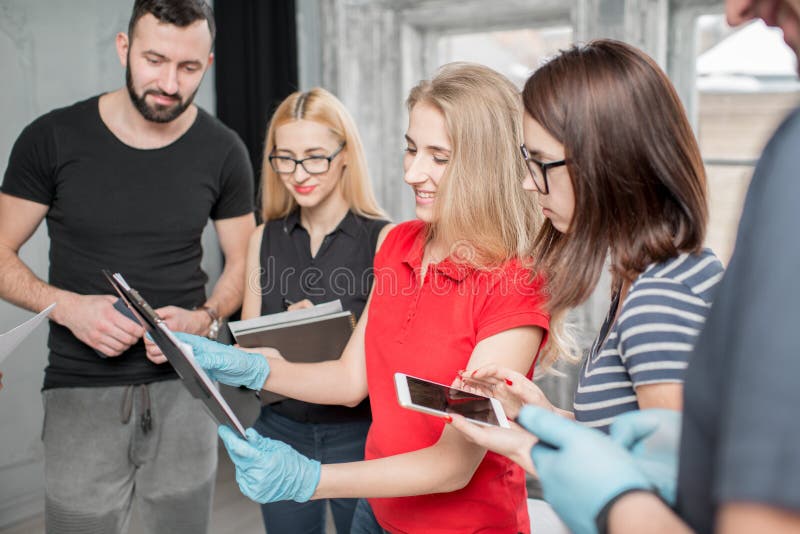 First aid training stock image. Image of happy, group - 111650103