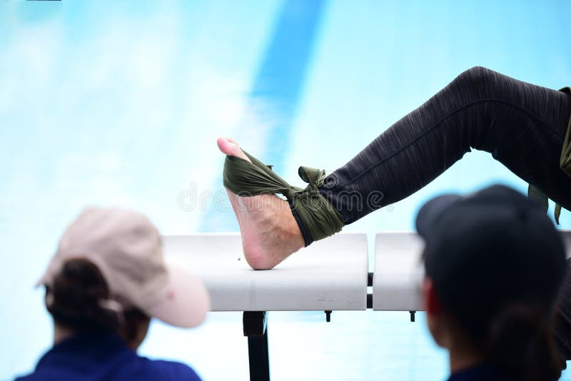 First Aid Training Right Foot Stock Photo - Image of care, doctor ...