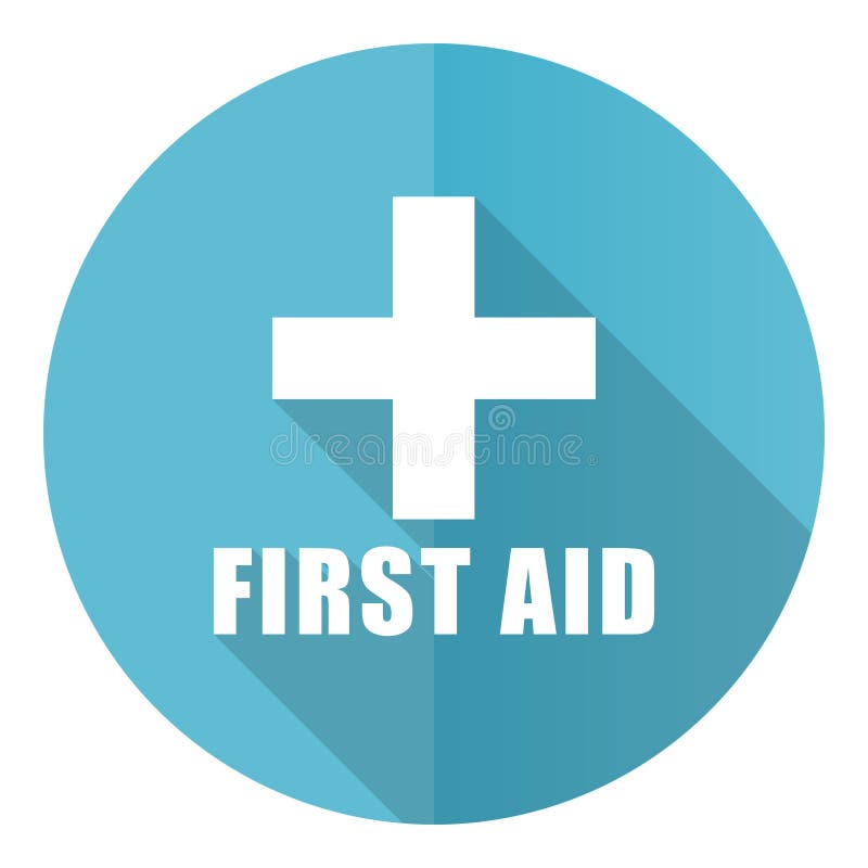 First Aid Icon Set, Flat Design Vector Illustration in 6 Colors Options ...