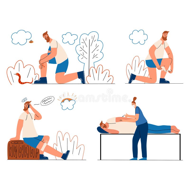 First Aid for a Venomous Snake Bite. a Man Takes Action for His Health ... First Aid for a Venomous Snake Bite. a Man Takes Action for His Health ...