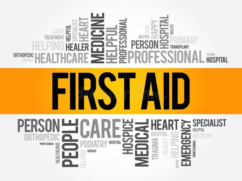 First Aid Word Cloud Collage Stock Photo - Image of instruments ...