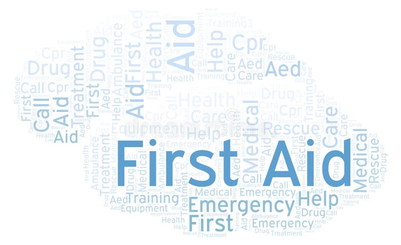 First Aid Word Cloud, Made with Text only. Stock Illustration ...