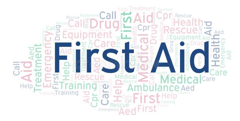 First Aid Word Cloud, Made with Text only. Stock Illustration ...