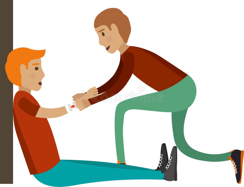 First Aid for Wound on Hand Vector Icon Isolated on White Stock Vector ...