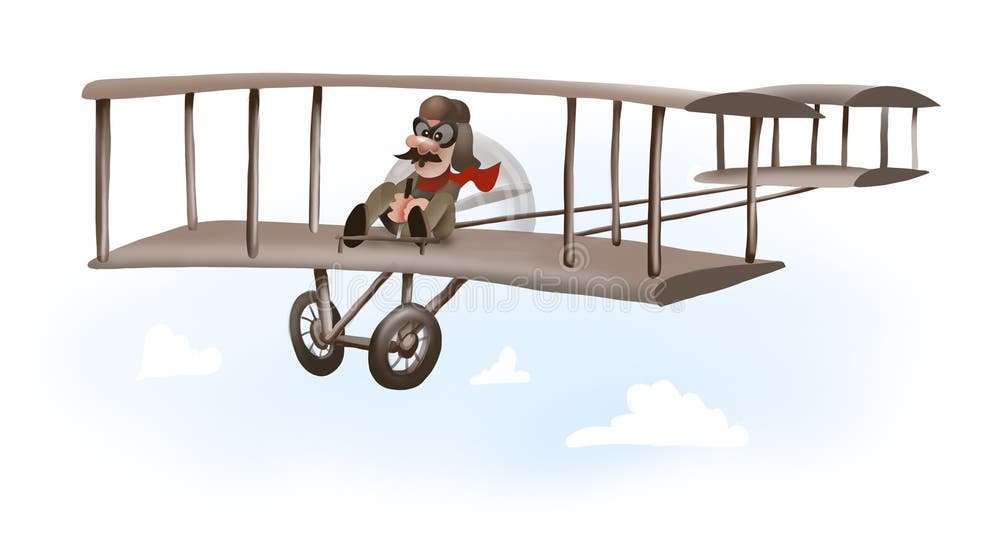 First airplane stock illustration. Illustration of plane - 96668954