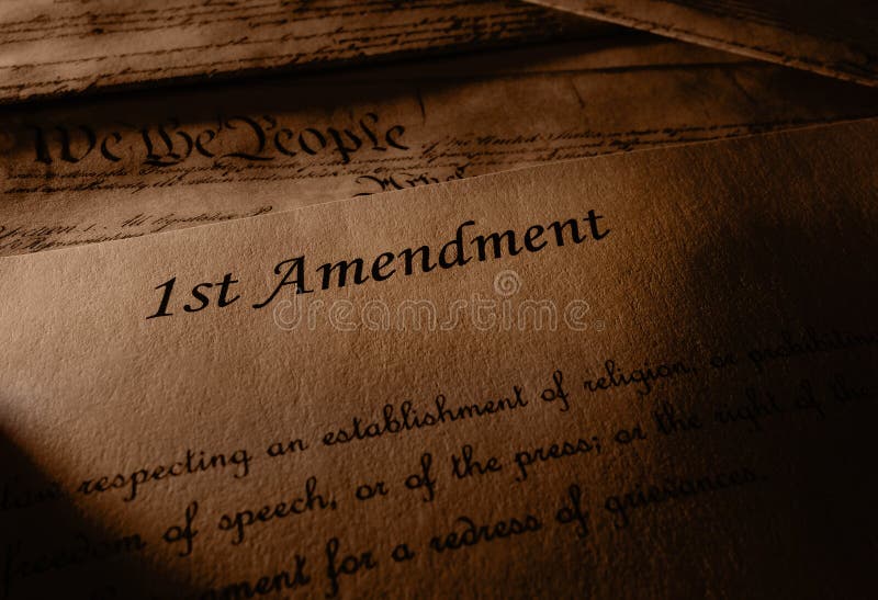 First Amendment To the Constitution Stock Image - Image of gavel ...