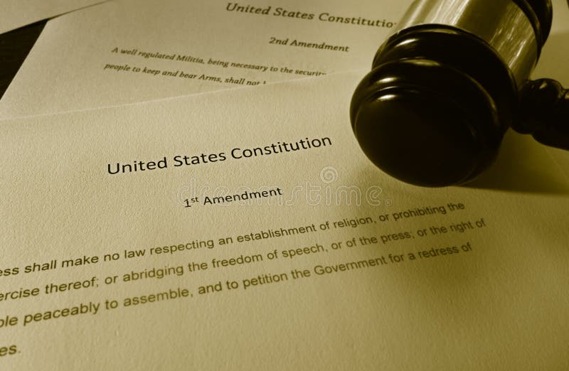 First Amendment Constitution Rights Stock Image - Image of news ...