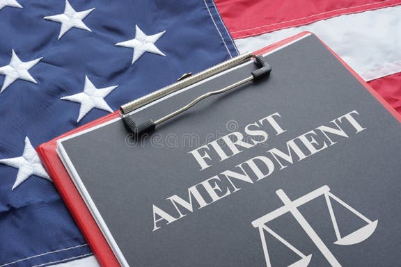 First Amendment of US Constitution is Shown Using the Text. Free Speech ...