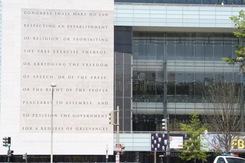 First Amendment 2 Washington DC Editorial Stock Image - Image of ...