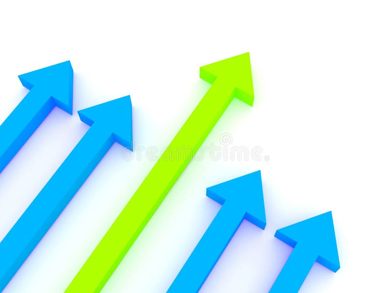 Vector Onwards & Upwards Arrows - 3D Glossy Icon Stock Vector ...