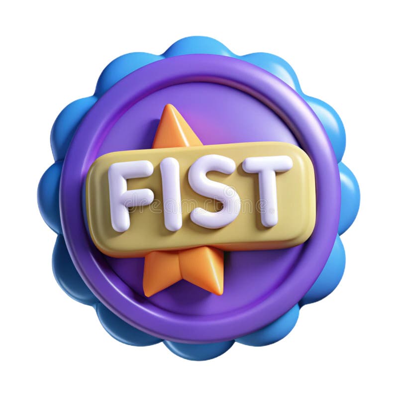 First Badge 3D Icon stock illustration. Illustration of minimal - 359121155