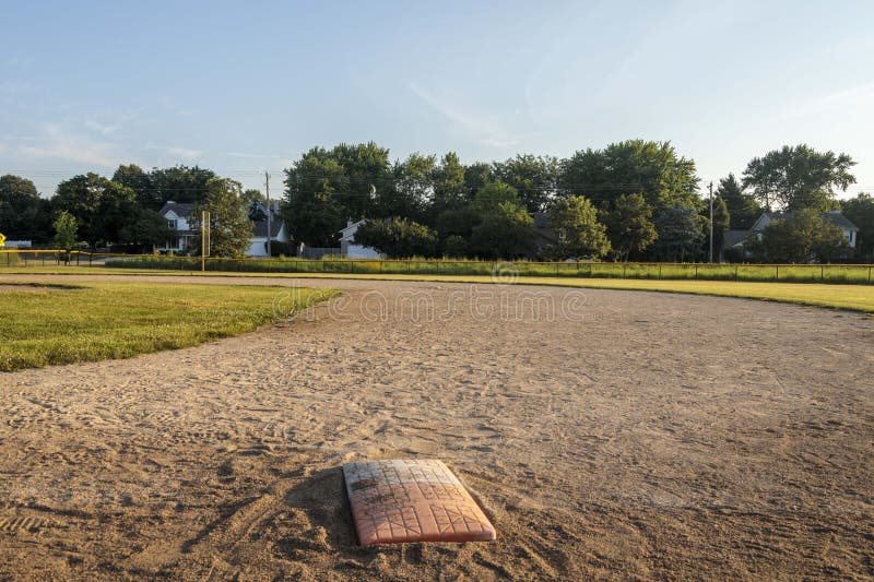 First Base To Second Base on Diamond Two in the Park Stock Photo ...