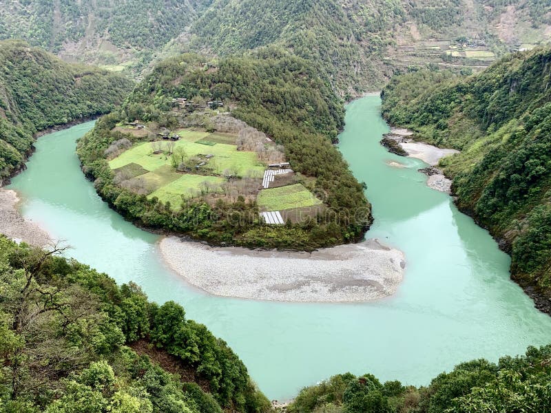 The First Bay of Nujiang River Stock Photo - Image of waterway, bridge ...
