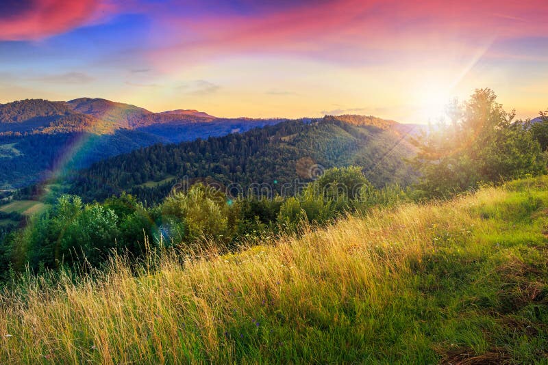 First beams in highland stock photo. Image of cloud, idyllic - 34947482