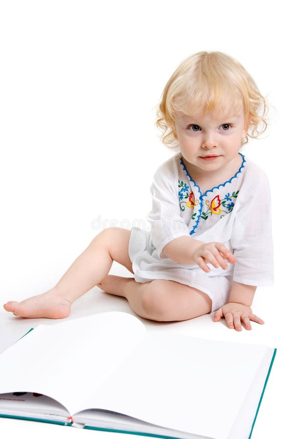 First book stock photo. Image of learn, read, blond, book - 9675766