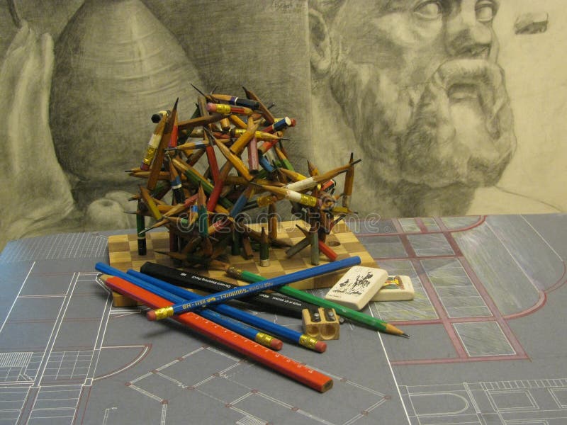 The First Building of the Young Architect. Stock Illustration ...