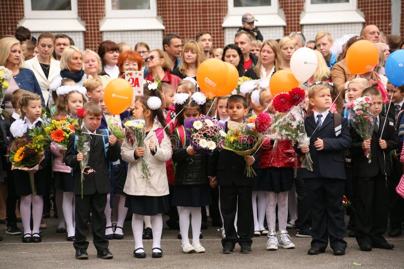The First Call. September 1, Knowledge Day in Russian School. Day of ...