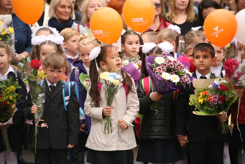 The First Call. September 1, Knowledge Day in Russian School. Day of ...