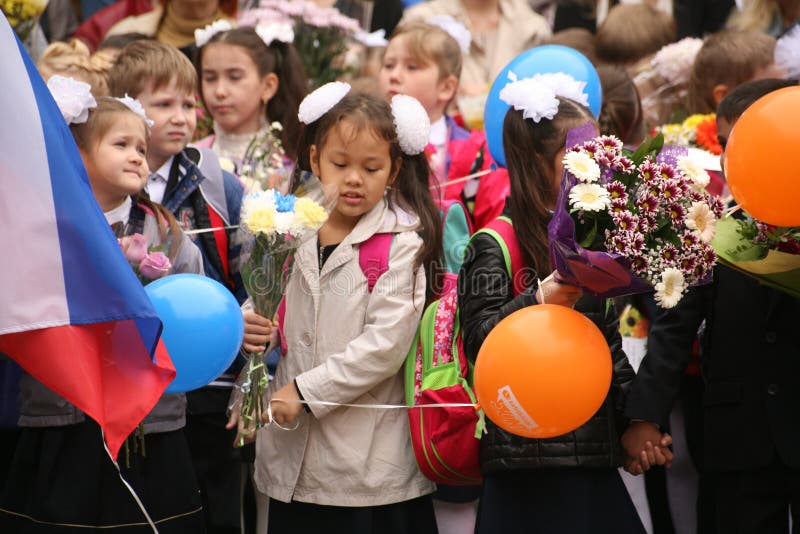 The First Call. September 1, Knowledge Day in Russian School. Day of ...
