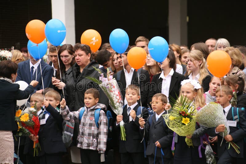 The First Call. September 1, Knowledge Day in Russian School. Day of ...